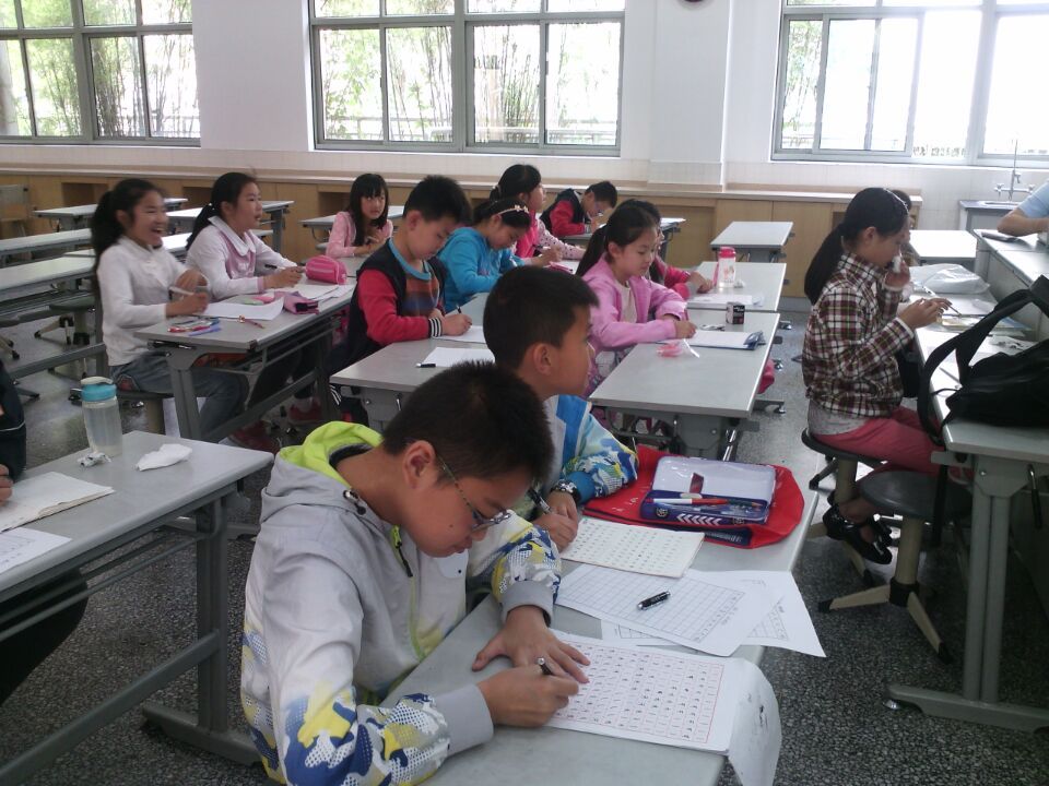 2016年理学院阳光服务队5月14日九亭硬笔活动通讯